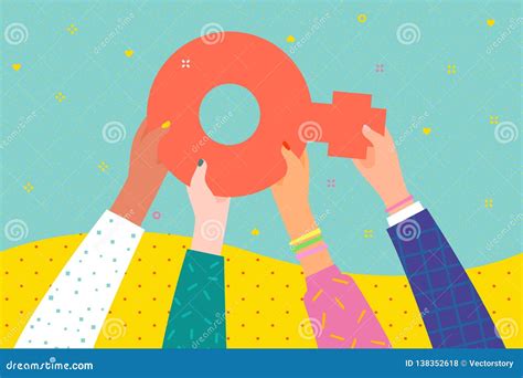 Women Hands Showing A Female Sex Or Alchemical Symbol Stock Vector