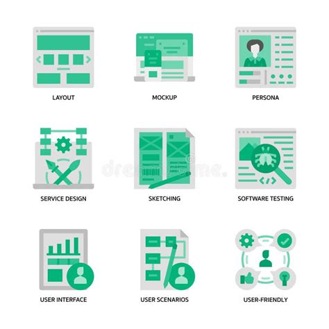UX UI Design Icons Stock Vector Illustration Of Sketching 230642682