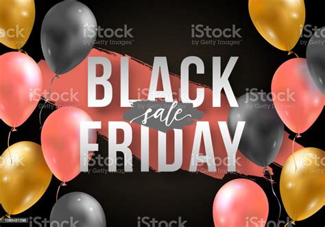 벡터 반짝 풍선 검은 금요일 판매 포스터입니다 광고 포스터 배너 전단지 전단지 카드에 대 한 템플릿 3차원 형태에 대한 스톡 벡터 아트 및 기타 이미지 Istock