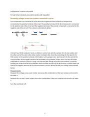 Lab Resistors In Series And Parallel Sept Docx Lab Resistors In Series And Parallel To