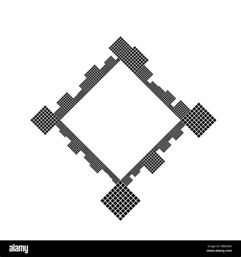 Minimal Black And White Diagonal Square Badge Background Template Abstract Monochrome