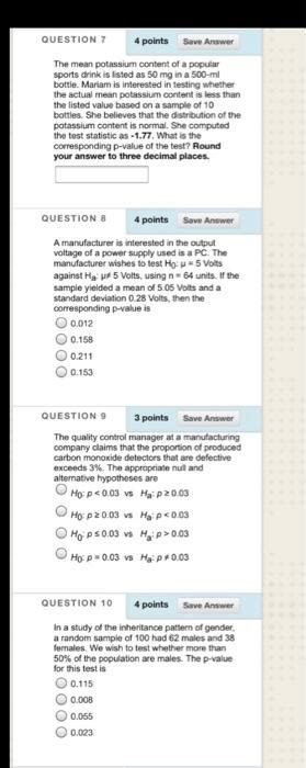 solved question 5 4 points saved if a null hypothesis is not