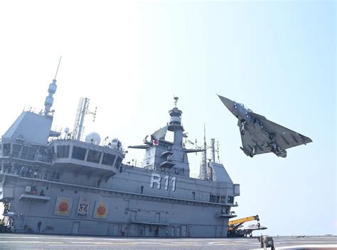 Indian Navy Light Combat Aircraft Lca Lands First Time On Aircraft