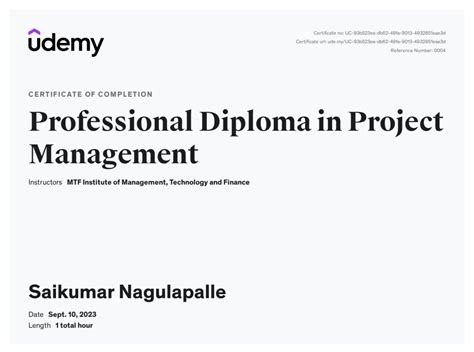 udemy course completion certificate saikumar nagulapalle