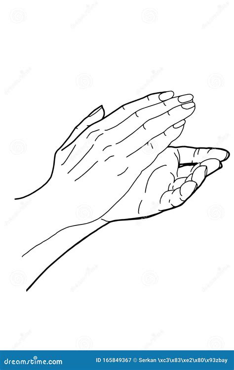 Clapping Hand Icon Applause Clap Symbol In Outline Style Vector