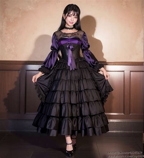 Langerie Dress Cloak Cape Satin Leather Pvc Latex Dress ゴスロリファッション