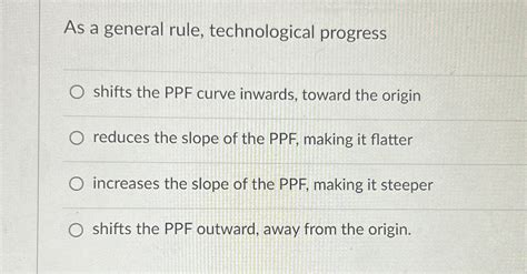 As A General Rule Technological Progressshifts The