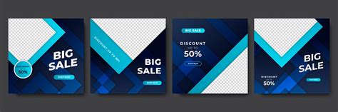 배너 판매 프로모션 프리젠 테이션 전단지 포스터 초대를위한 사각형 템플릿 세트 기하학적 요소와 사진 대학과 크고 메가 판매를위한 웹 배너 템플릿 벡터 그림입니다 가격에 대한