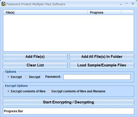 Password Protect Multiple Files Software