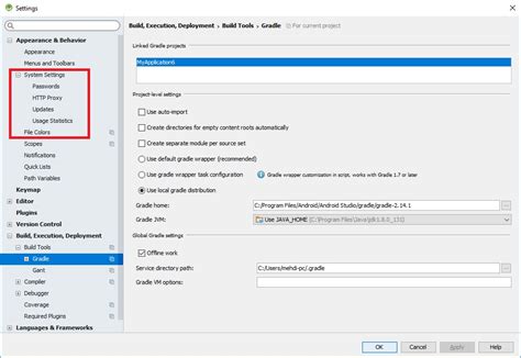 Unable To Locate Android SDK In Settings Menu Of Android Studio Stack