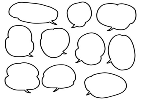 免費矢量 粗線語音氣泡