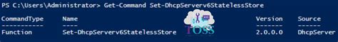 set dhcpserverv6statelessstore powershell cmdlets toss