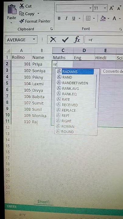Insert Automatically Random Nambar In Excel For Practice Randbetween Function Excelgyan