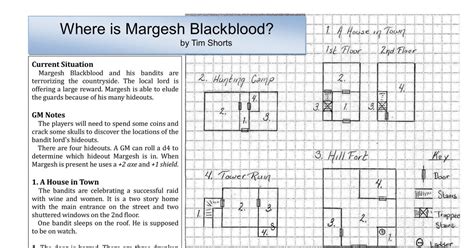 Where Is Margesh Blackblood One Page Version RPG Item RPGGeek