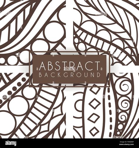 Set Of Four Vector Monochrome Intricate Patterns Doodle Zentangle Monochromatic Stock Vector