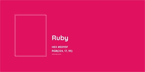 Hex E0115f Ruby Color Color Code In 2024 Color Coding Color