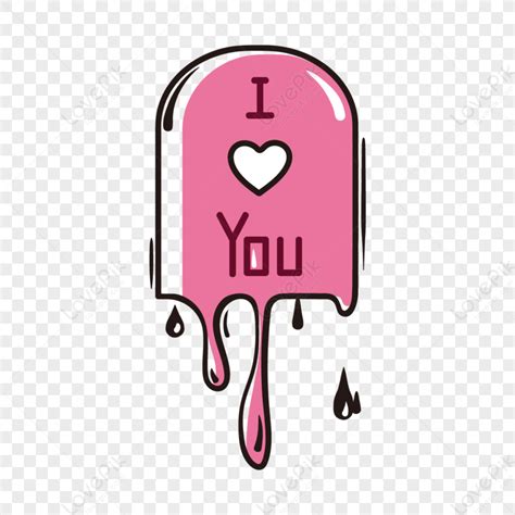 귀여운 핑크 러브 아이스크림포도 수확주형개념 Png 일러스트 무료 다운로드 Lovepik