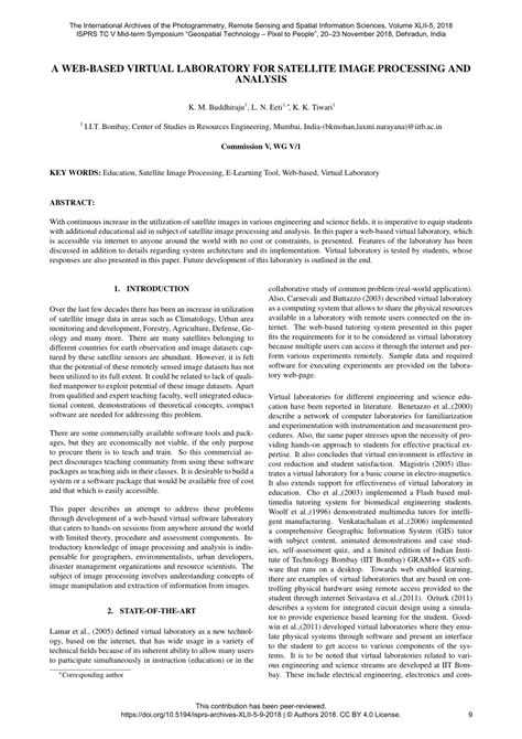 pdf a web based virtual laboratory for satellite image processing and