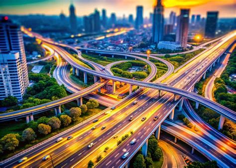 Stunning Aerial Perspective Of A Modern Citys Infrastructure A Macro