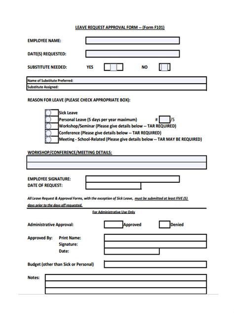 FREE 31 Leave Request Forms In PDF Ms Word Excel
