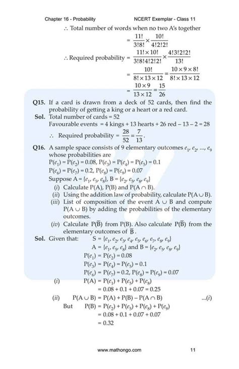 Ncert Exemplar For Class 11 Maths Chapter 16 Mathongo