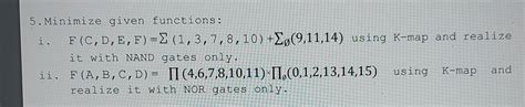 Solved Minimize Given Functions I F C D E F Chegg