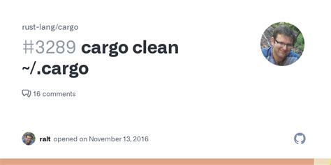 Cargo Clean Cargo Issue Rust Lang Cargo GitHub