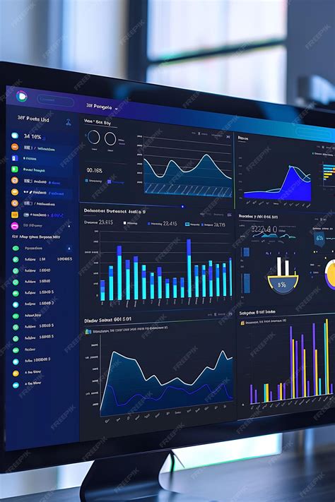 premium photo interactive dashboard with analytics data