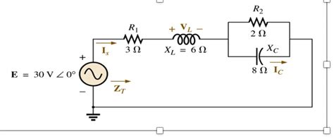 solved for the network in fig a find the total impedance zt b