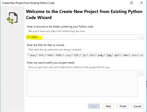 configure your new project dialog is still shown after create python project from existing