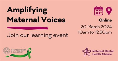 The Amplifying Maternal Voices Learning Event 2024 Mental Health