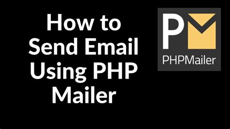 How To Send Email Using PHP Mailer YouTube