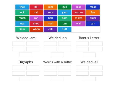 Wilson Step Word Sort Group Sort