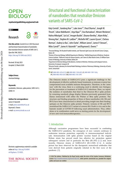 Pdf Structural And Functional Characterization Of Nanobodies That Neutralize Omicron Variants
