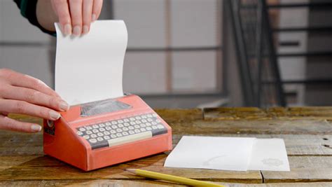 Typewriter Note Dispenser Vintage Style Paper Note Box