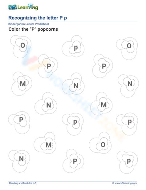 Recognize Letter Pp Worksheet