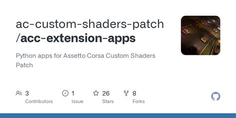 github ac custom shaders patch acc extension apps python apps for