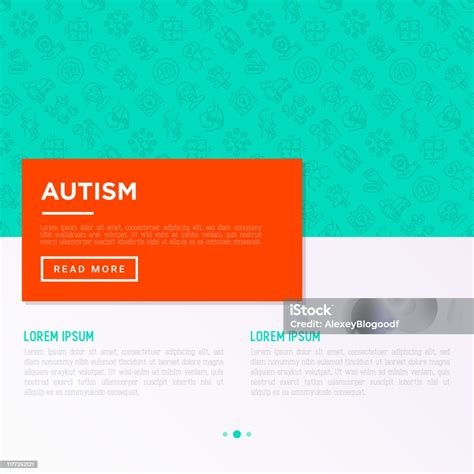 자폐증 개념 증상 및 적응 기술 얇은 라인 아이콘 반복적인 행동 고정 관념 위험 무시 자동 침략 히스테리 통신 사회적 상호 작용