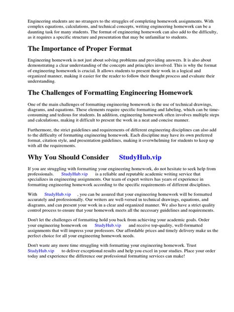 Engineering Homework Format Download Free Pdf Engineering Homework