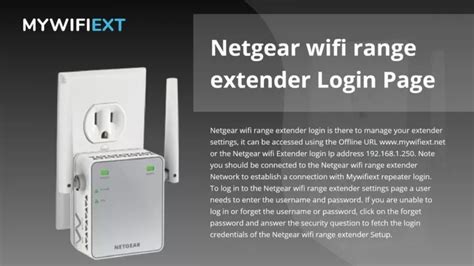 PPT Netgear Wifi Range Extender Login Page Help PowerPoint Presentation ID