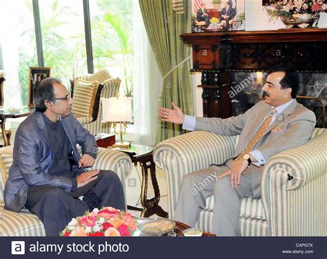 Prime Minister Syed Yousuf Raza Gilani Talks With Federal Minister For