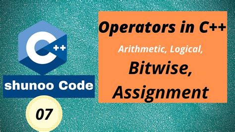 Operators In C Arithmeticlogicalassignment Bitwise And Other 07