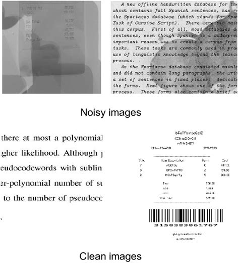 Sample Noisy And Unpaired Clean Images Used For Training The Models Download Scientific Diagram