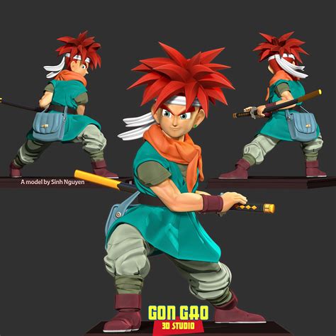Characters And Creatures Stl Download Crono Chrono Trigger Fanartby