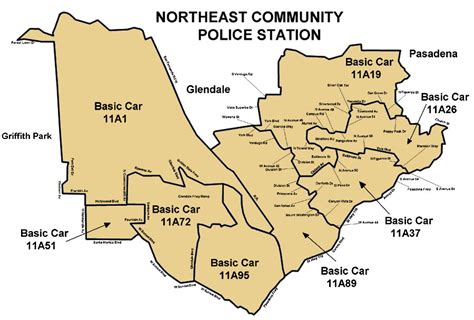 Los Angeles Police Department Patrol Area Maps Effective January 4 2009