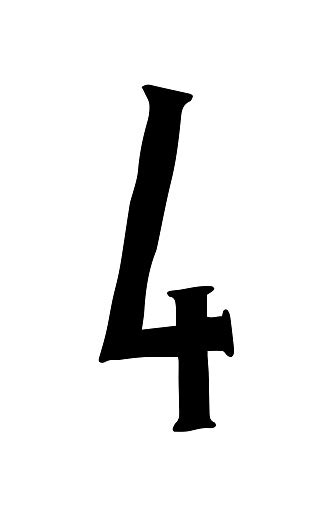 밝은 영어 글꼴입니다 벡터 선형 등고선 체적 수 독창적 인 디자인 프로젝트에 대한 글꼴입니다 만화 스타일입니다 교육 4에 대한 스톡 벡터 아트 및 기타 이미지 Istock