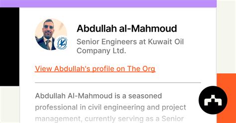 Abdullah Al Mahmoud Senior Engineers At Kuwait Oil Company Ltd The Org