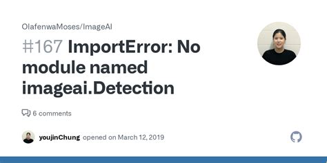 Importerror No Module Named Imageai Detection Issue Olafenwamoses Imageai Github