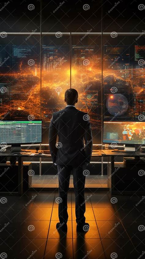 Performance Metrics Undergo Scrutiny As The Businessman Engages In Data