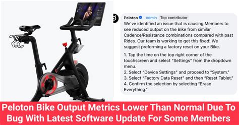 Peloton Bike Output Metrics Lower Than Normal Due To Bug With Latest
